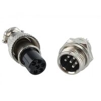 CONECTOR MIKE MACHO/FEMEA 6 VIAS - Beta Componentes Eletrônicos