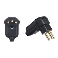 PLUG AC MACHO TRIPOLAR ABNT 90G 20A - Beta Componentes Eletrônicos