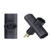 PLUG ADAPT AC T ABNT FRONTAL 1X3 - Beta Componentes Eletrônicos