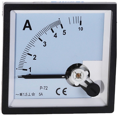 AMPERIMETRO ANALOGICO 72X72 10AMP - Beta Componentes Eletrônicos