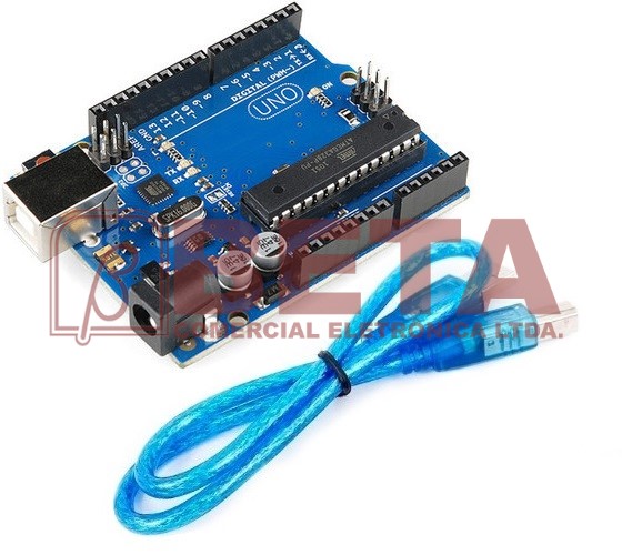 ARDUINO UNO R3 + CABO USB - Beta Componentes Eletrônicos