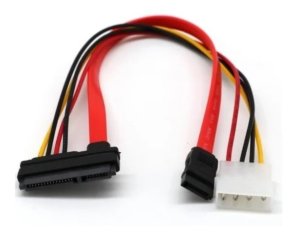 CABO ADAPTADOR HD SATA X 2 SATA 15P+7P 45CM - Beta Componentes Eletrônicos