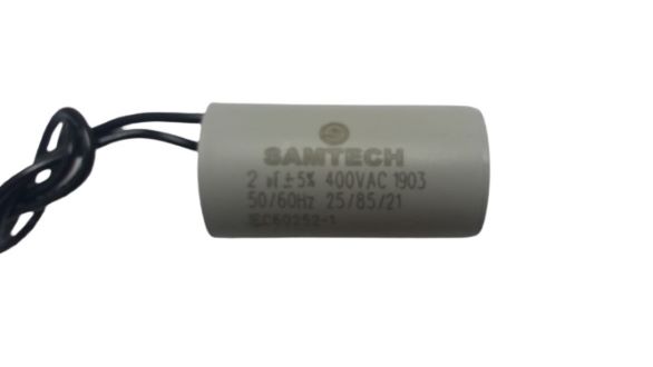 CAPACITOR POLIPROPILENO 2MF/400VAC - Beta Componentes Eletrônicos