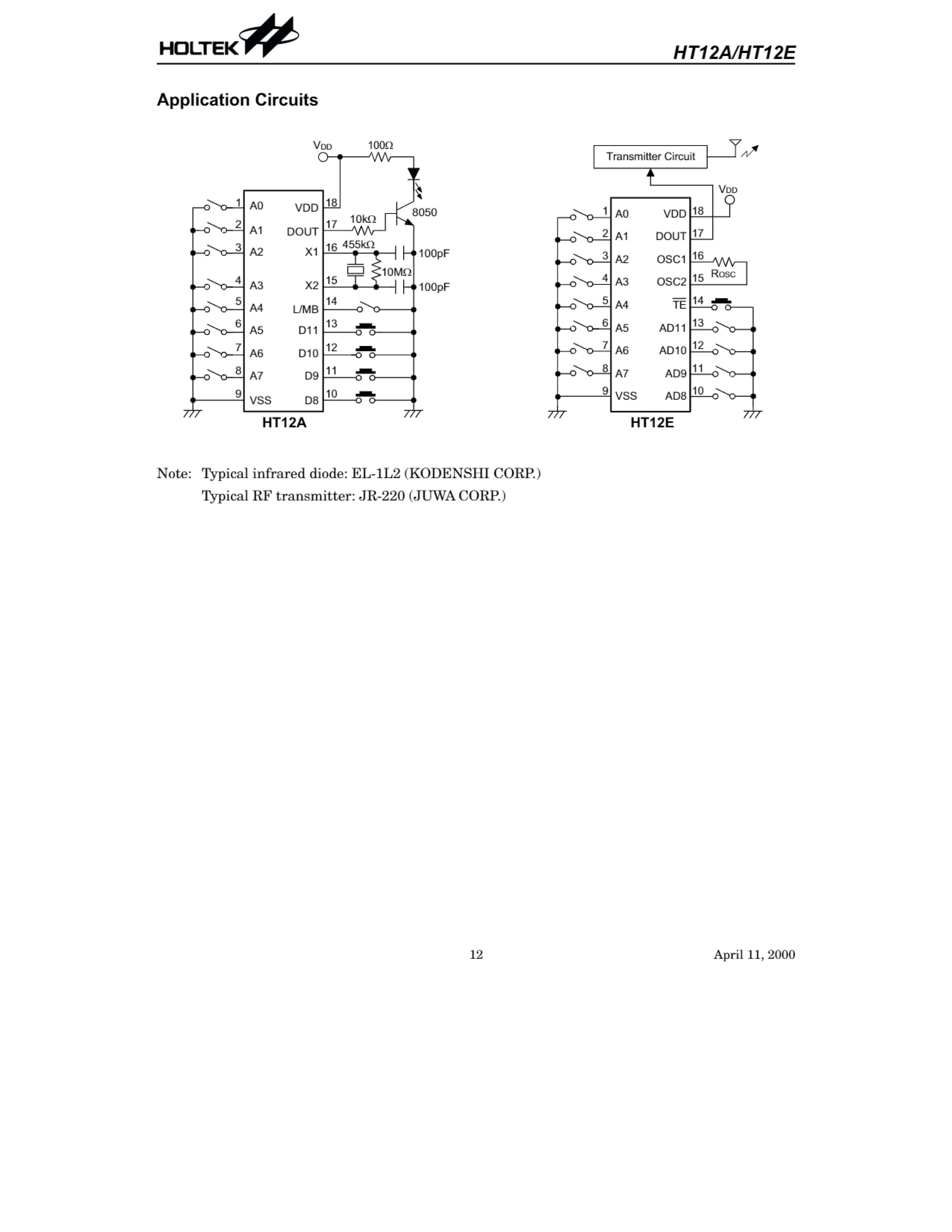 CI HT 12E ENCODER - Beta Componentes Eletrônicos