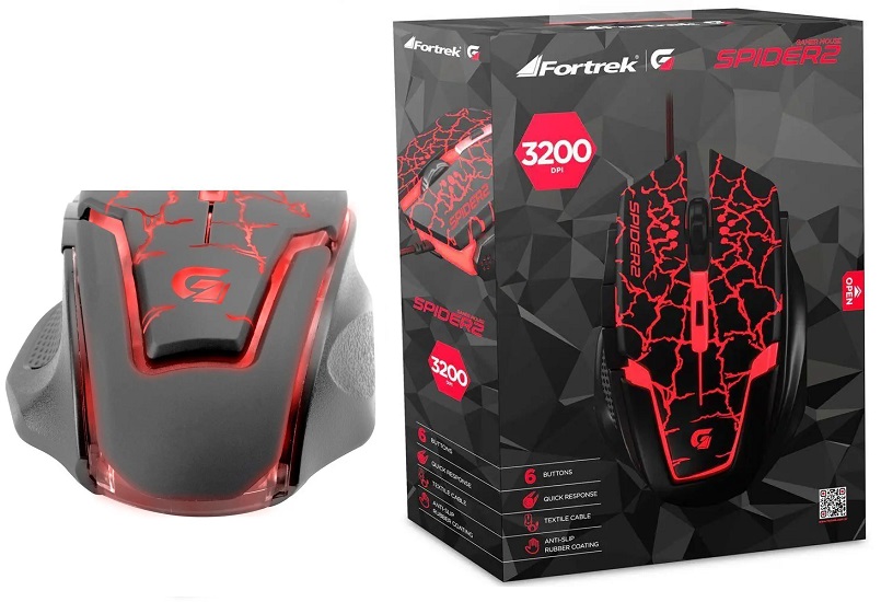 MOUSE GAMER FORTREK SPIDER 2 - Beta Componentes Eletrônicos