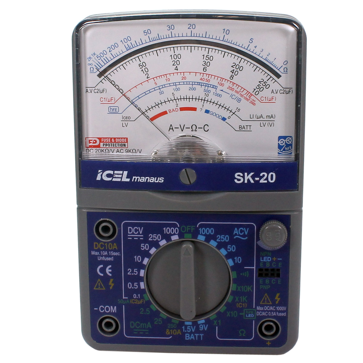 MULTÍMETRO ANALÓGICO SK-20 - Beta Componentes Eletrônicos