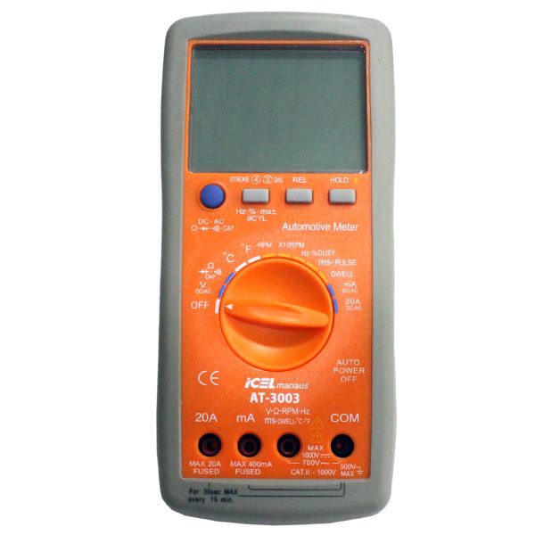 MULTÍMETRO DIGITAL AUTOMOTIVO AT-3003 ICEL - Beta Componentes Eletrônicos