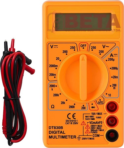 MULTIMETRO DIGITAL DT-830 - Beta Componentes Eletrônicos
