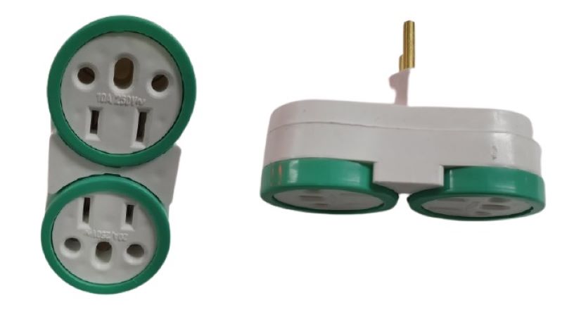 PLUG ADAPT AC T ABNT FRONTAL 1X2 - Beta Componentes Eletrônicos