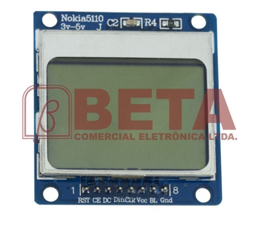 SHIELD DISPLAY LCD NOKIA 5110 - Beta Componentes Eletrônicos