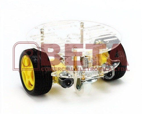 Kit Chassi P Robo Com 2 Rodas 2wd Beta Componentes Eletrônicos