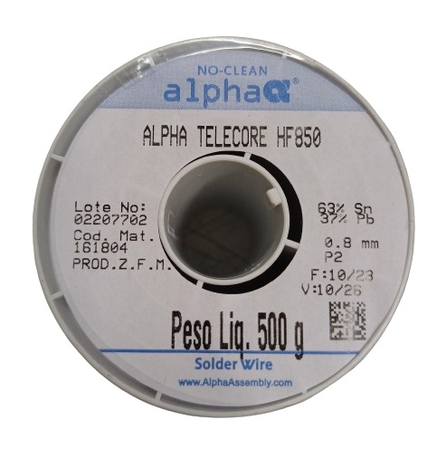 SOLDA ALPHA TELECORE HF850 P2 63 X 37 0.8MM (500GR) - Beta Componentes ...