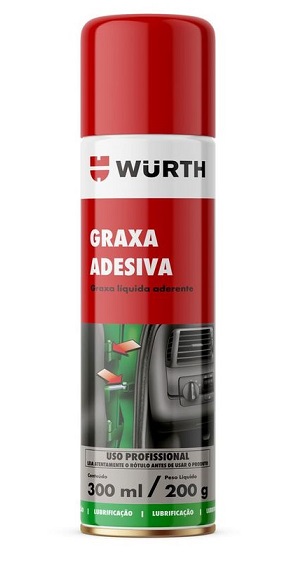 SPRAY GRAXA ADESIVA LIQUIDA WURTH 300ML - Beta Componentes Eletrônicos