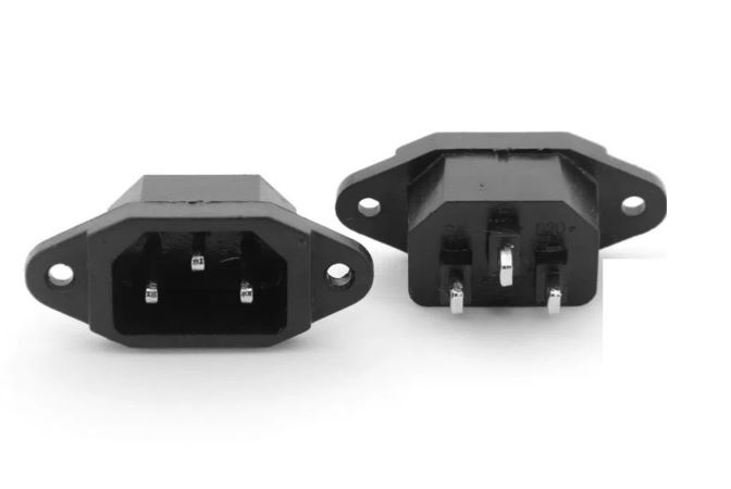 TOMADA IEC MACHO P/PAINEL IMPORTADA - Beta Componentes Eletrônicos