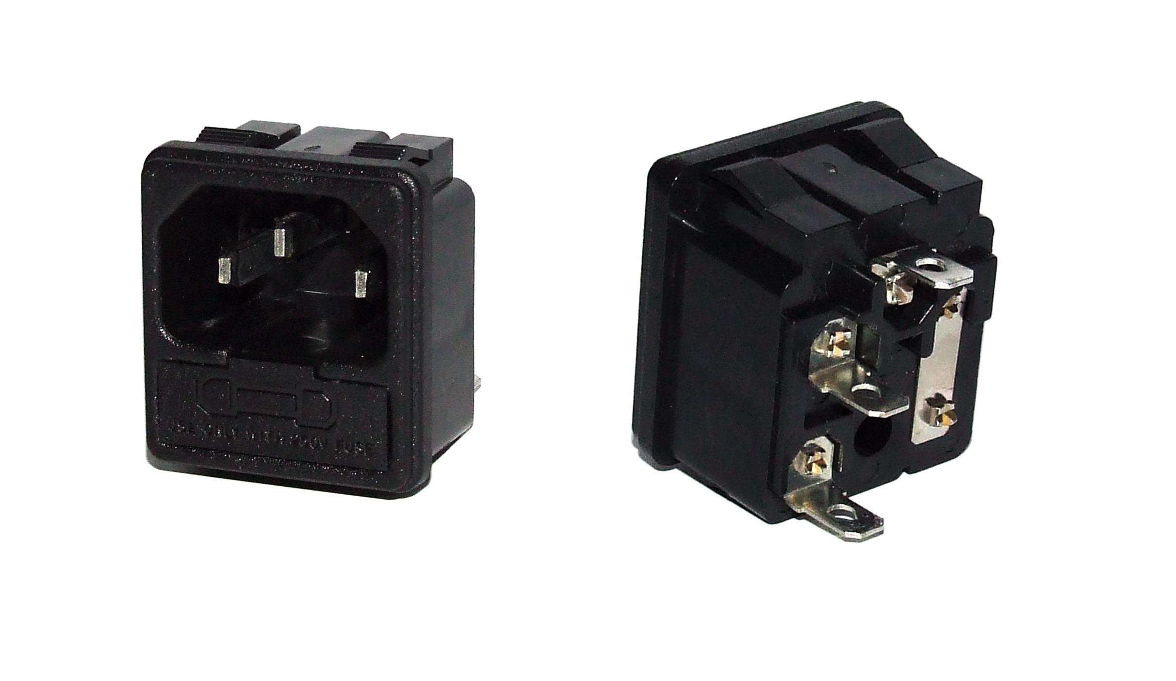 TOMADA IEC MACHO+PORTA FUSIVEL IMPORTADO - Beta Componentes Eletrônicos