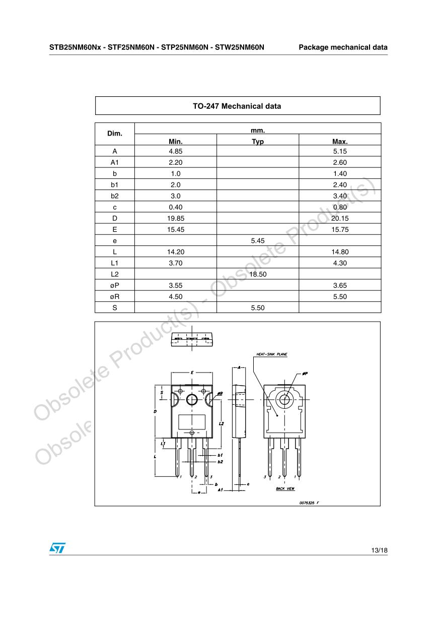 TRANSISTOR 25NM60 - TO 220 ISOLADO - Beta Componentes Eletrônicos
