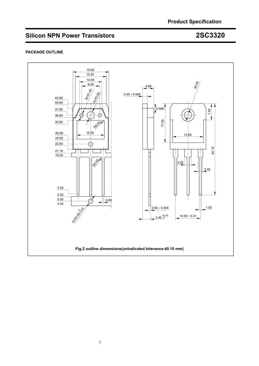TRANSISTOR 2SC 3320 TO-3 - Beta Componentes Eletrônicos