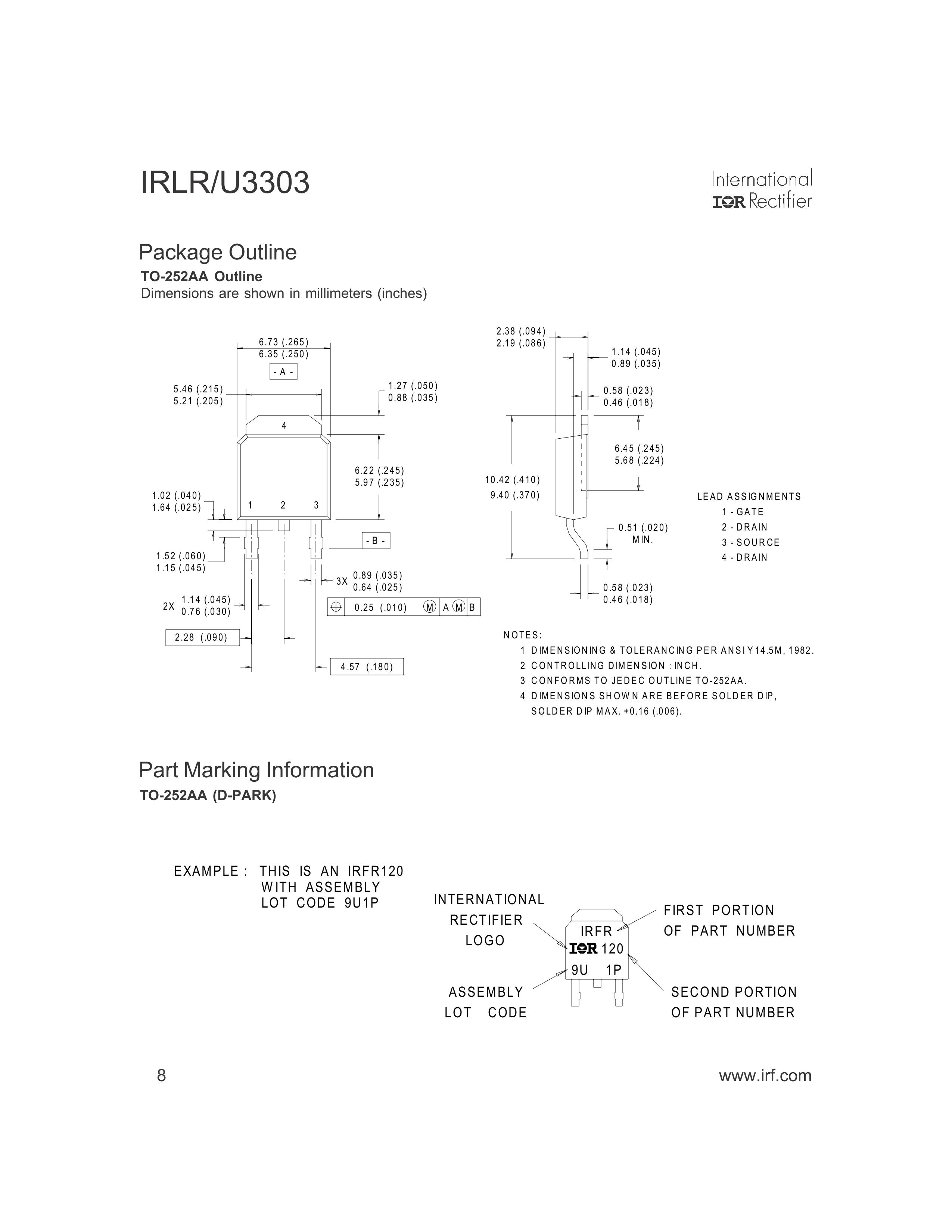 TRANSISTOR IRL 3303 SMD - Beta Componentes Eletrônicos