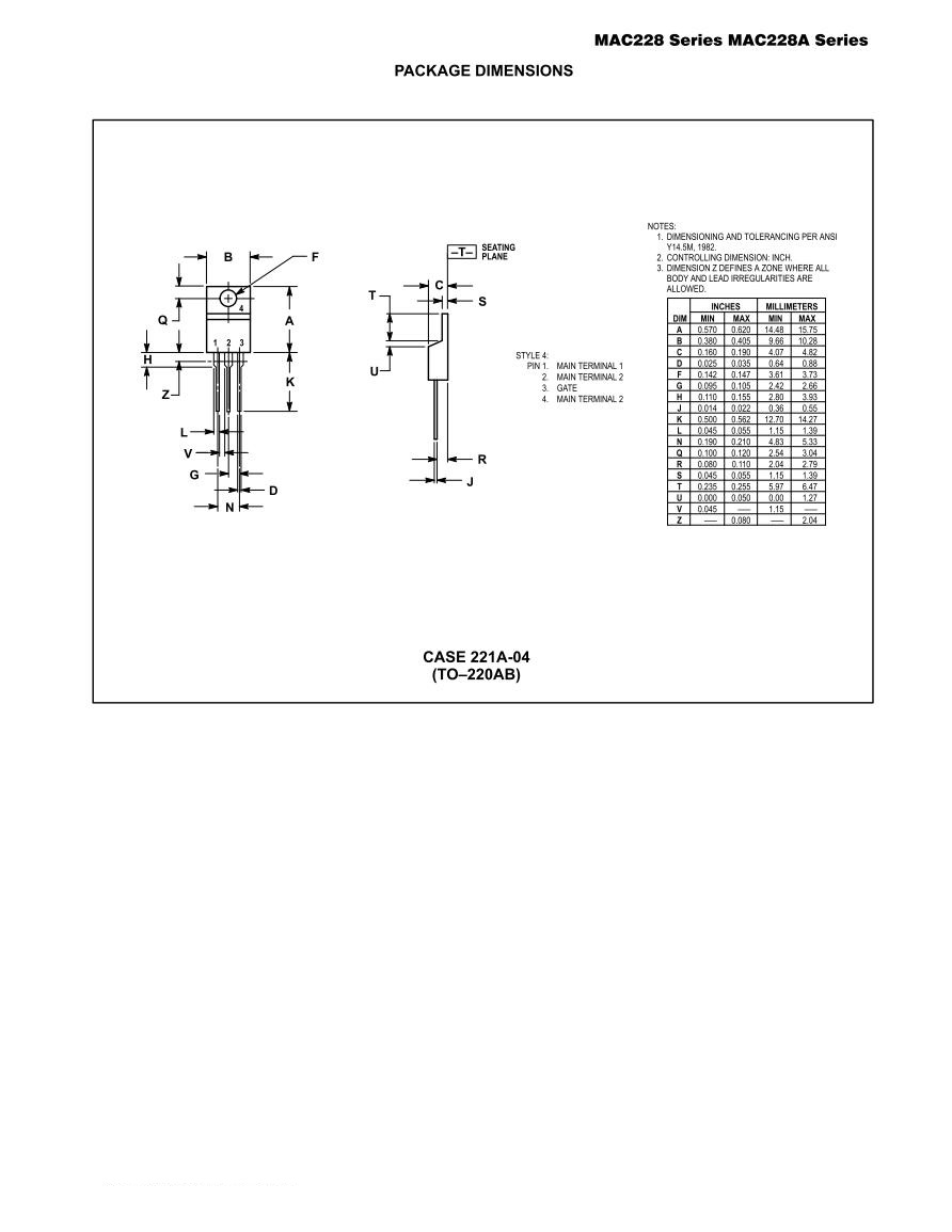 TRANSISTOR TRIAC MAC 228 - Beta Componentes Eletrônicos