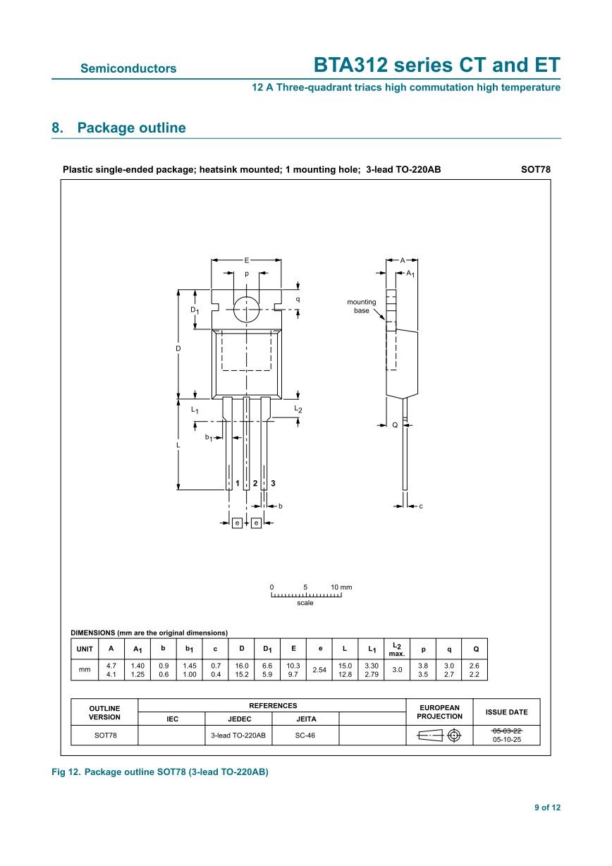 TRANSISTOR TRIAC BTA 312-600 - Beta Componentes Eletrônicos