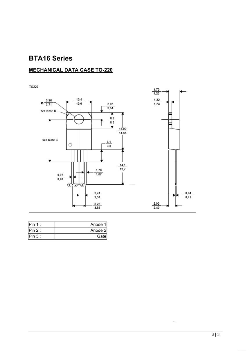 TRANSISTOR TRIAC BTA16-800 - ISOLADO - Beta Componentes Eletrônicos