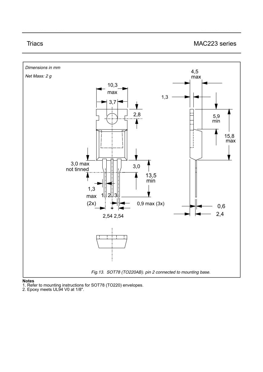 TRANSISTOR TRIAC MAC 223 - ISOLADO - Beta Componentes Eletrônicos