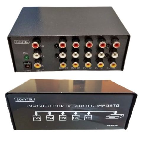VIDEO SPLITTER VIDEOCOMPOSTO+AUDIO 01X05 - Beta Componentes Eletrônicos